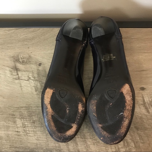 Agl | Shoes | Agl Dark Purple Patent Leather Pumps Heels Shoes | Poshmark